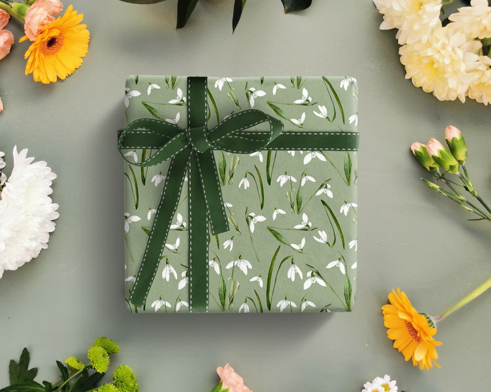 Snowdrops Gift Wrap – Sustainable Plant Store